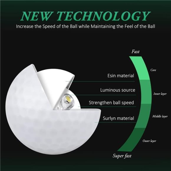 Games | 12 Pack Golf Balls Led Glow In The Dark Light Up Golf Balls ...